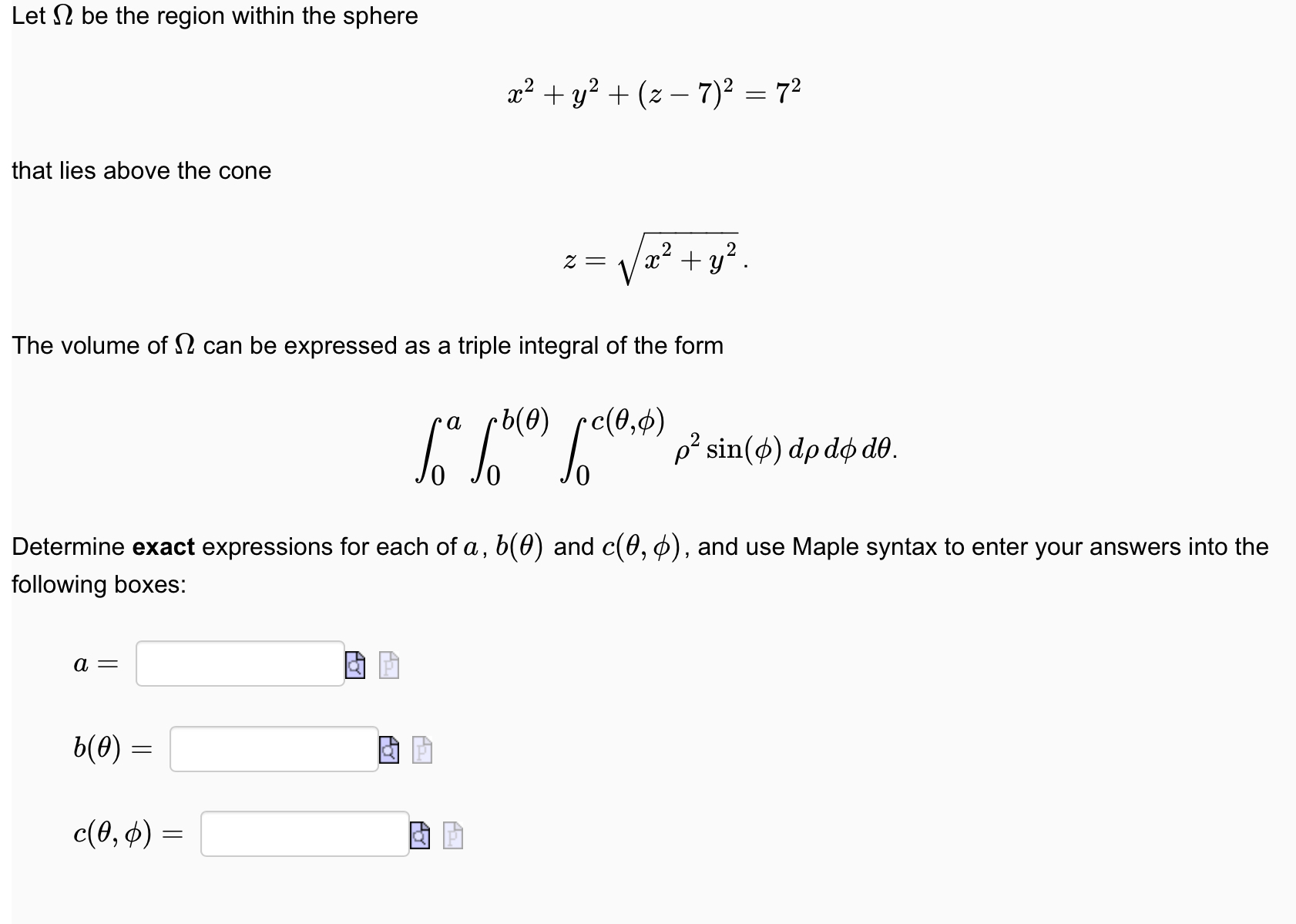 Solved Let Ωbe ﻿the region within the | Chegg.com