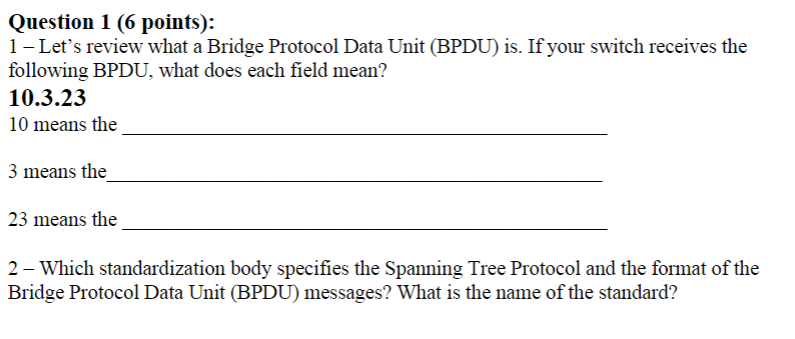 Solved Question 1 (6 points): 1 - Let's review what a Bridge | Chegg.com
