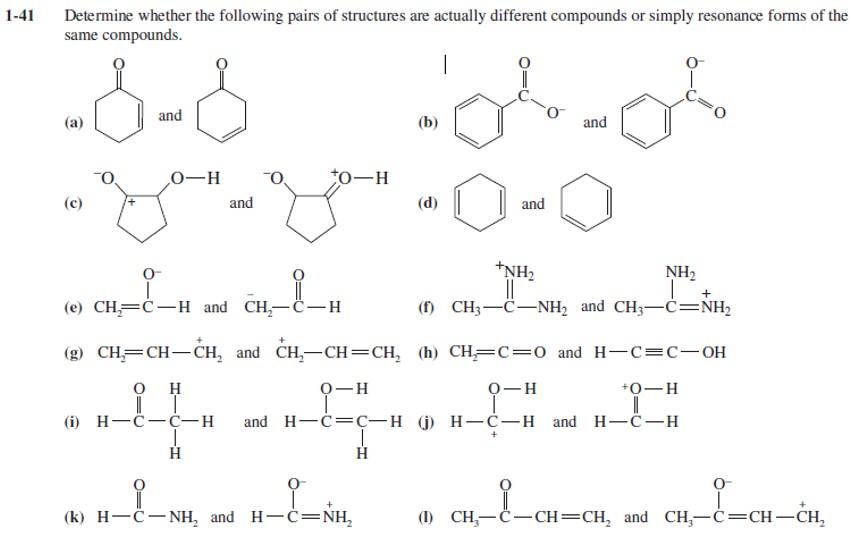 Solved Determine Whether The Following Pairs Of Structures