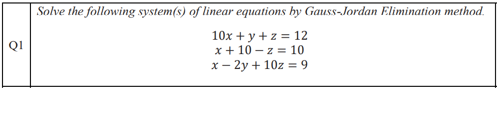 Solved Solve the following system(s) of linear equations by | Chegg.com