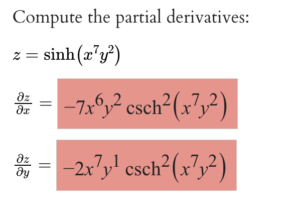 Solved Compute the partial derivatives: | Chegg.com
