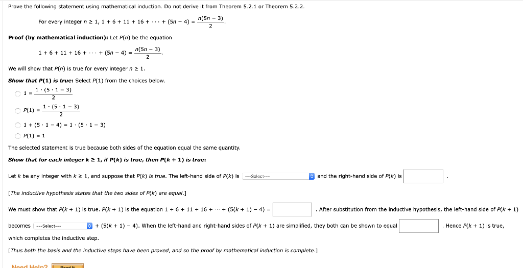 Solved Prove the following statement using mathematical | Chegg.com
