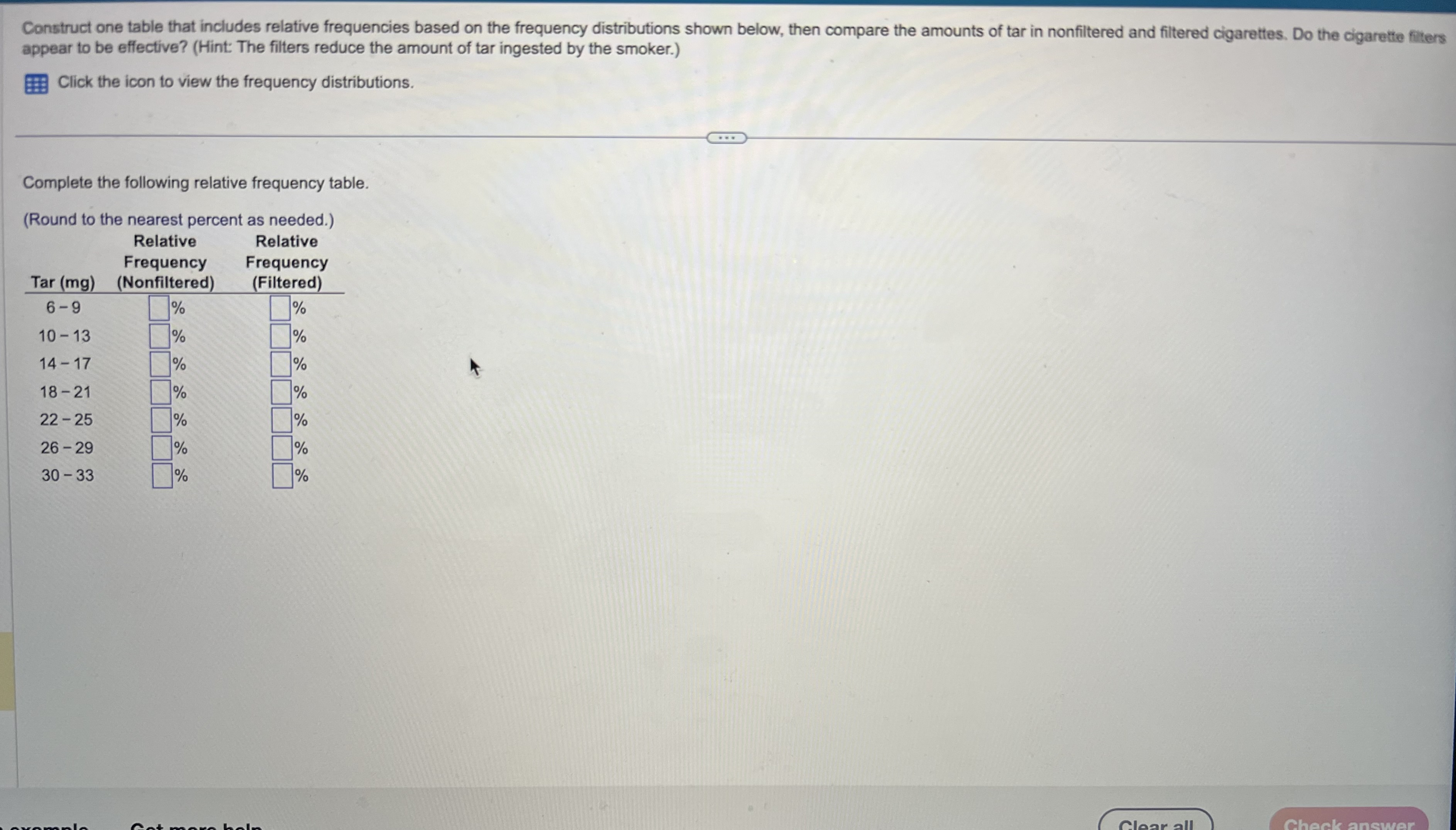 construct one table that includes relative | Chegg.com