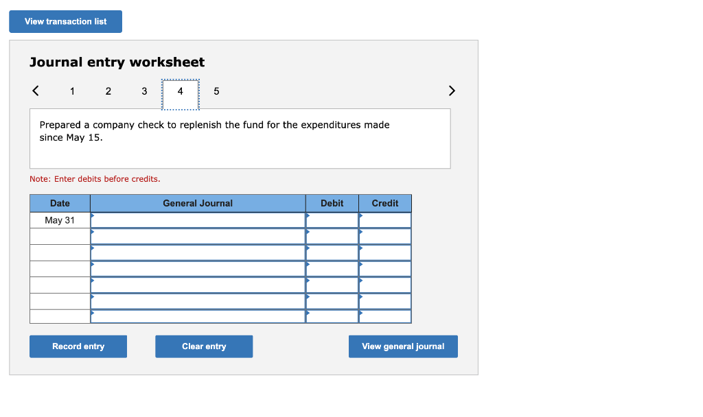 Solved Journal entry worksheet 2345 Prepared a company check | Chegg.com