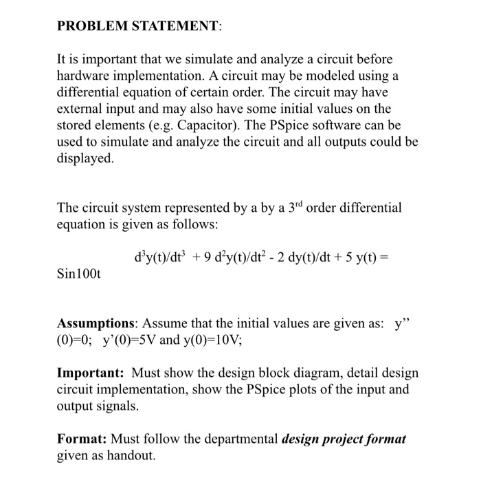 Solved Problem Statement It Is Important That We Simulate 