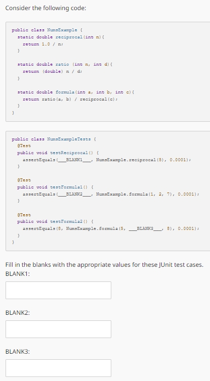 Solved Consider the following code:public class NumsExample | Chegg.com