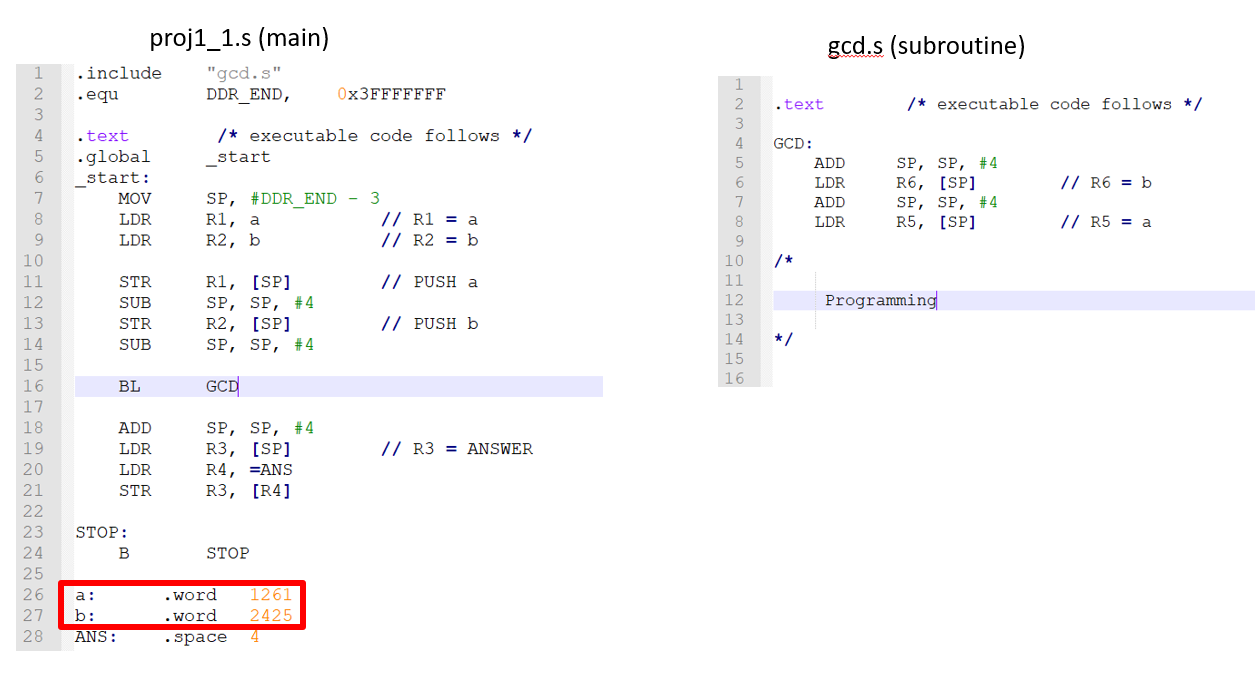 Using assembly language. Finish the programming part | Chegg.com