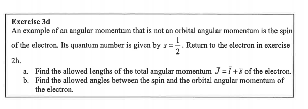 Solved 3. Addition of angular momenta The Eigenvalues of the | Chegg.com