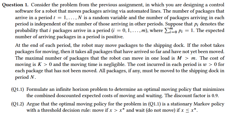 Solved uestion 2. You are designing a control software for a | Chegg.com