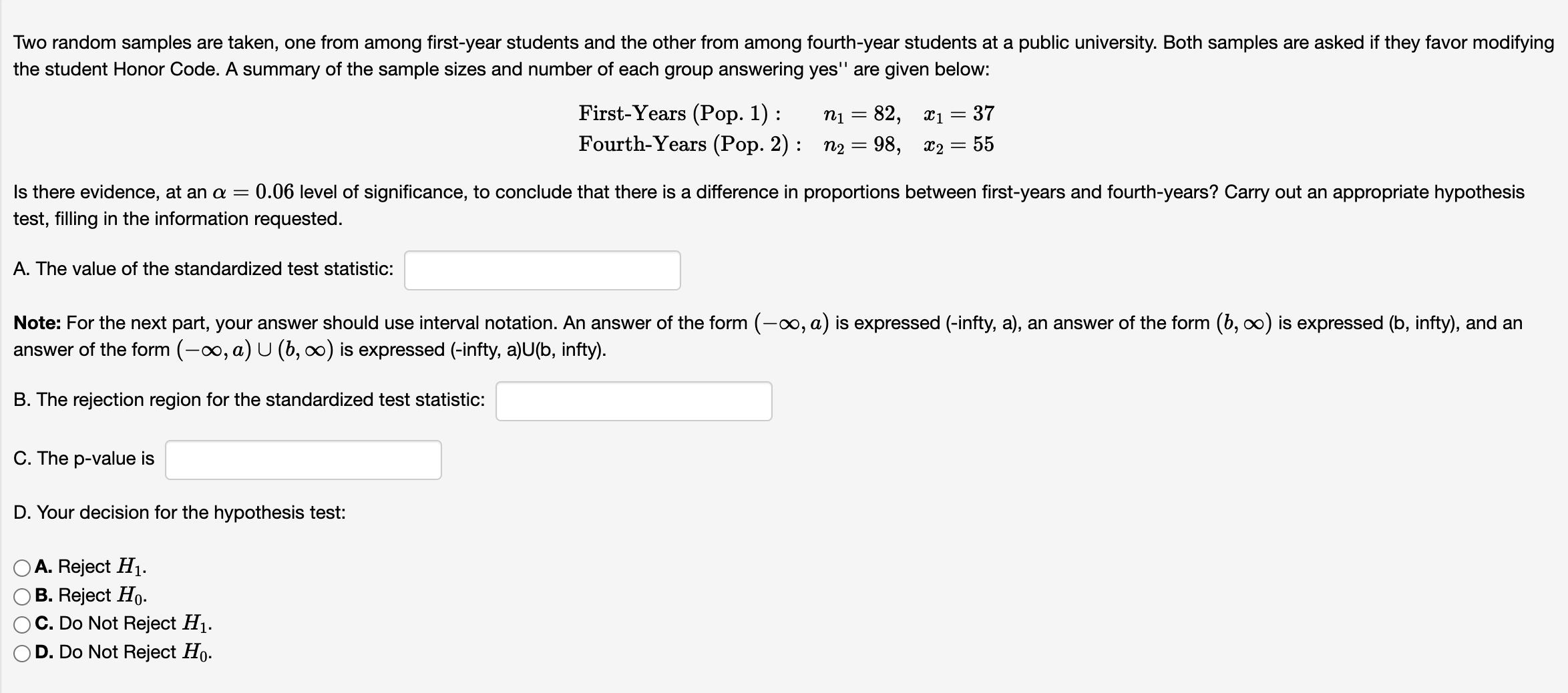 Solved Two random samples are taken, one from among | Chegg.com