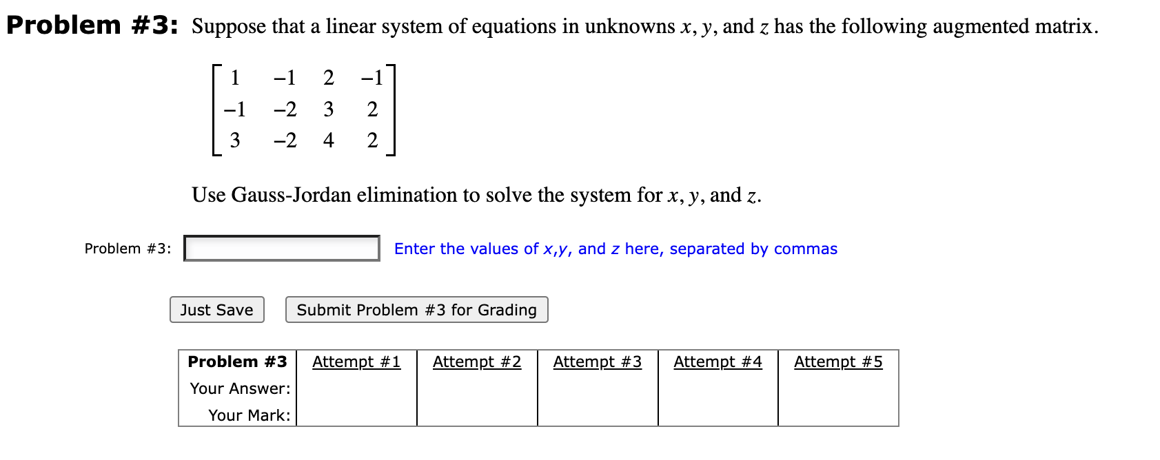 Solved Problem #3: Suppose that a linear system of equations | Chegg.com Solved Problem #3: Suppose that a linear system of equations | Chegg.com
