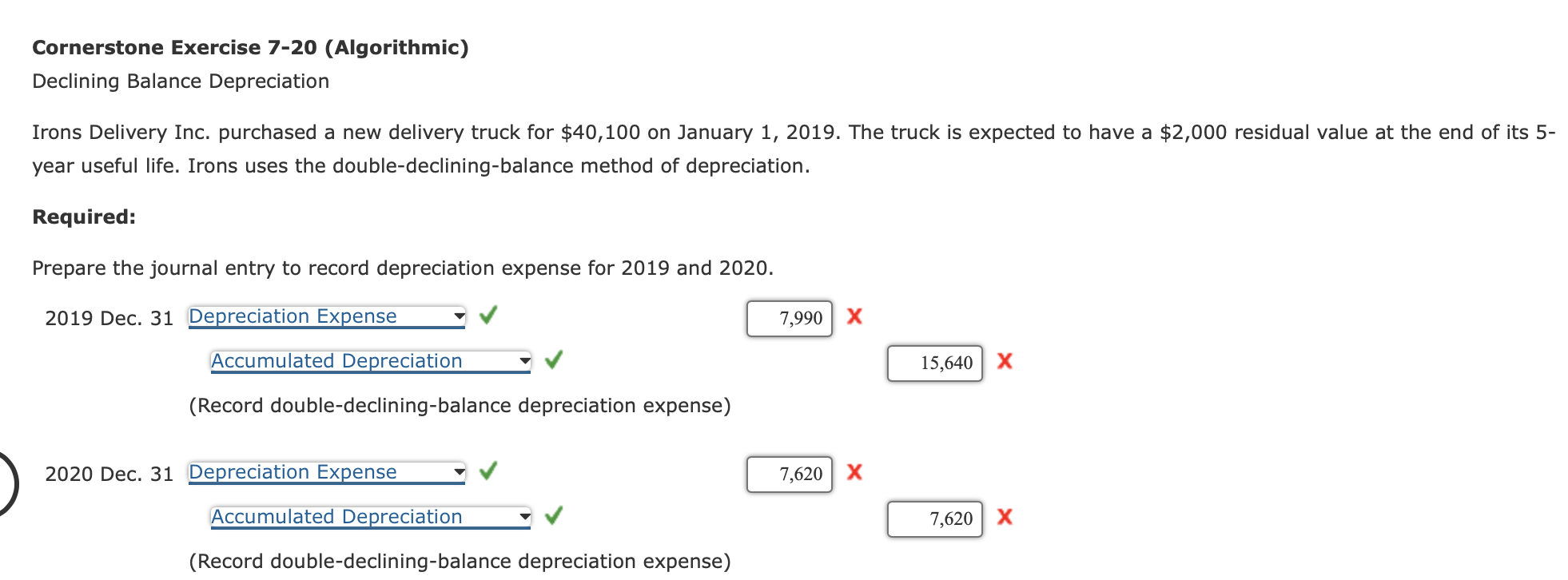 Solved Cornerstone Exercise 7-20 (Algorithmic) Declining | Chegg.com