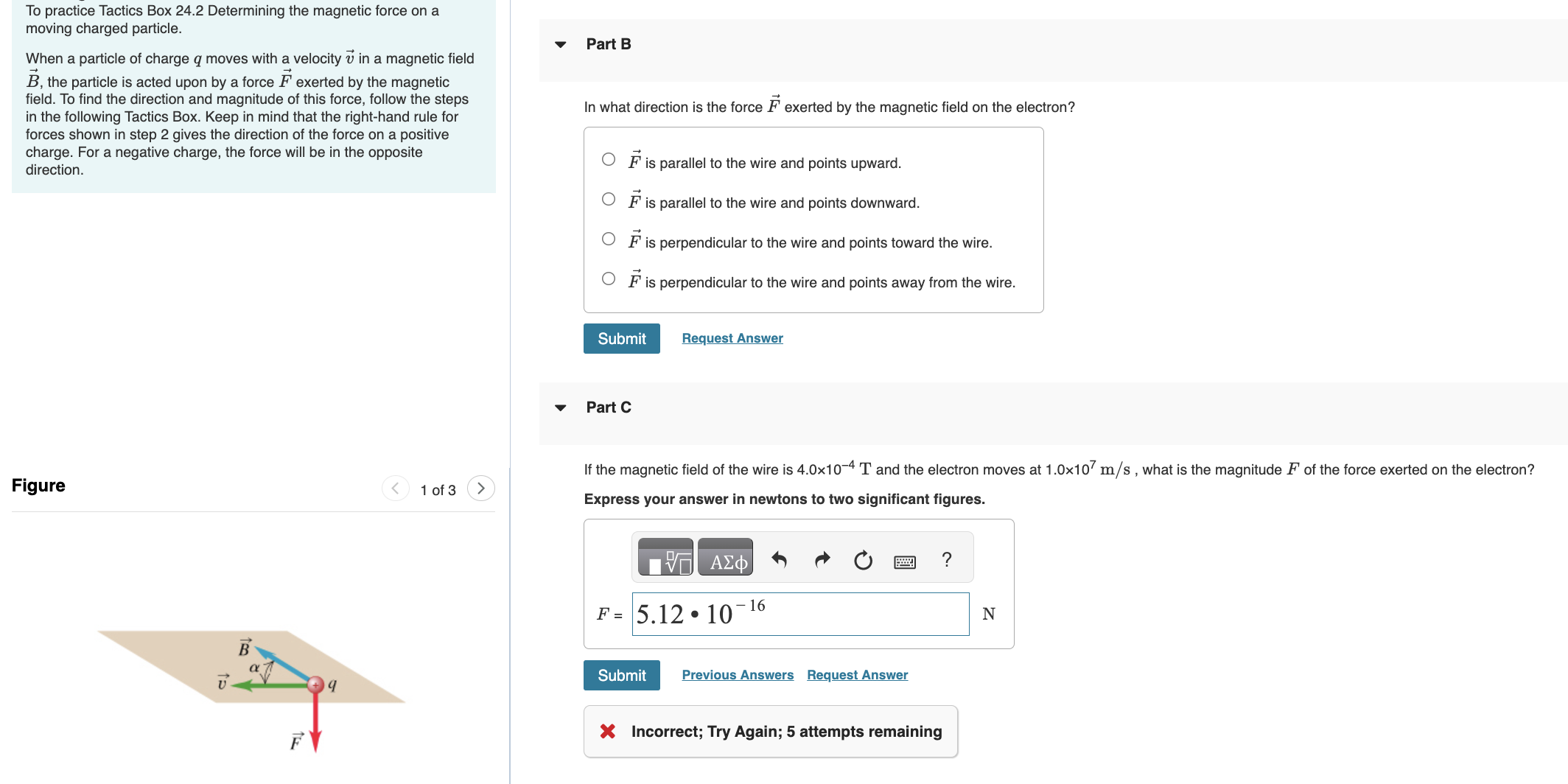 Solved To practice Tactics Box 24.2 Determining the magnetic | Chegg.com