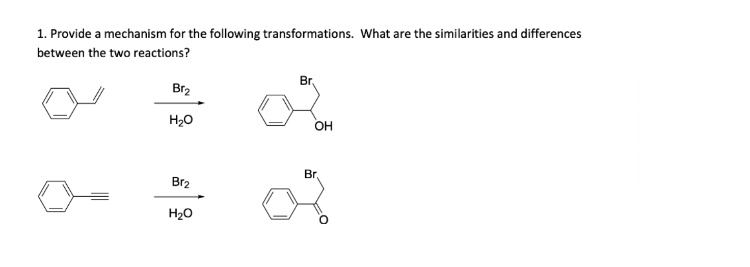 Solved 1. Provide a mechanism for the following | Chegg.com