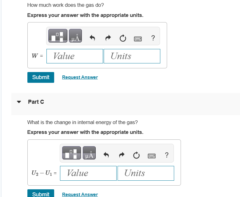 Solved How much work does the gas do?Express your answer | Chegg.com