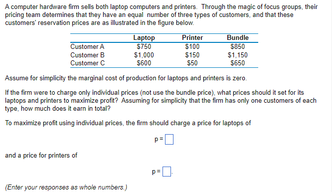 Solved A computer hardware firm sells both laptop computers | Chegg.com