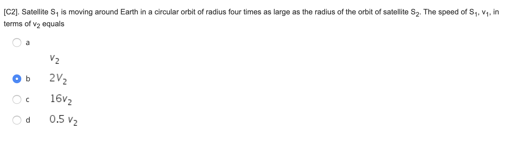 Solved [C2]. Satellite Sy is moving around Earth in a | Chegg.com