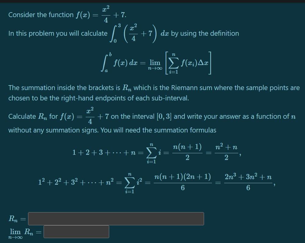 Solved Consider the function f(x)=4x2+7. In this problem you | Chegg.com