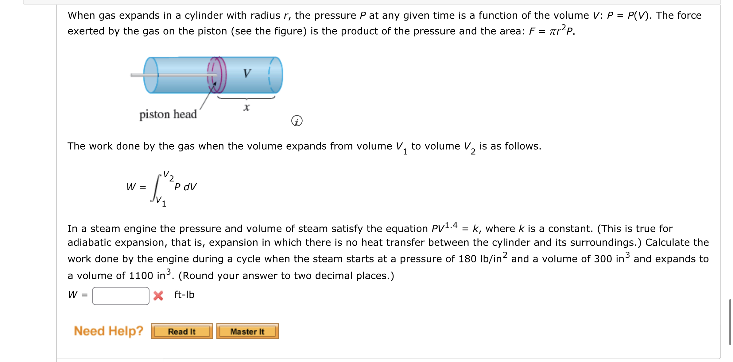 Solved When gas expands in a cylinder with radius r, the | Chegg.com Solved When gas expands in a cylinder with radius r, the | Chegg.com
