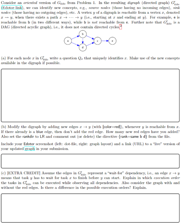 Solved Consider an oriented version of Gkite from Problem 1. | Chegg.com