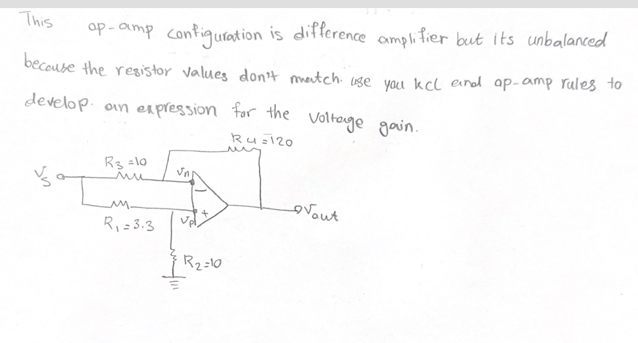 Solved This op-amp configuration is difference amplifier but | Chegg.com