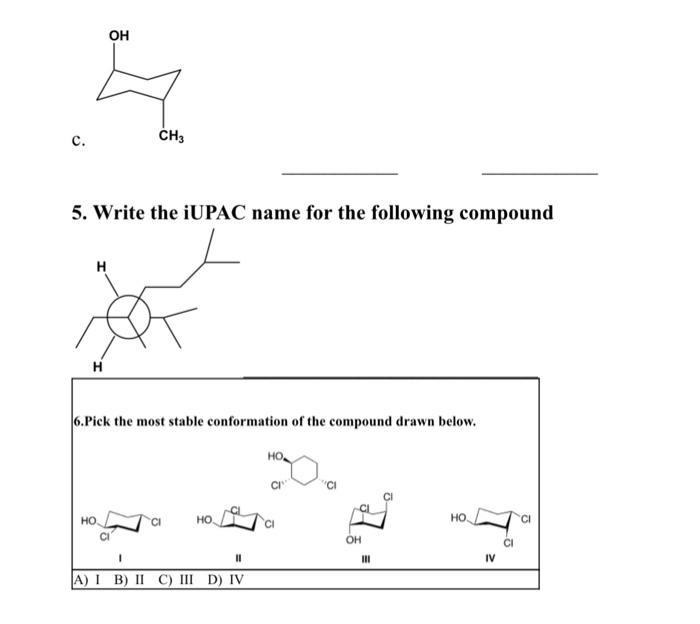 Solved 3. Draw the chair conformation for trans-1,2 | Chegg.com