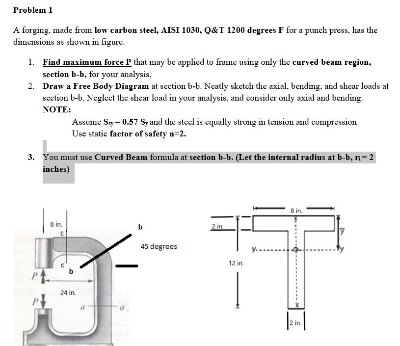 Solved A forging, made from low carbon steel, AISI 1030, | Chegg.com
