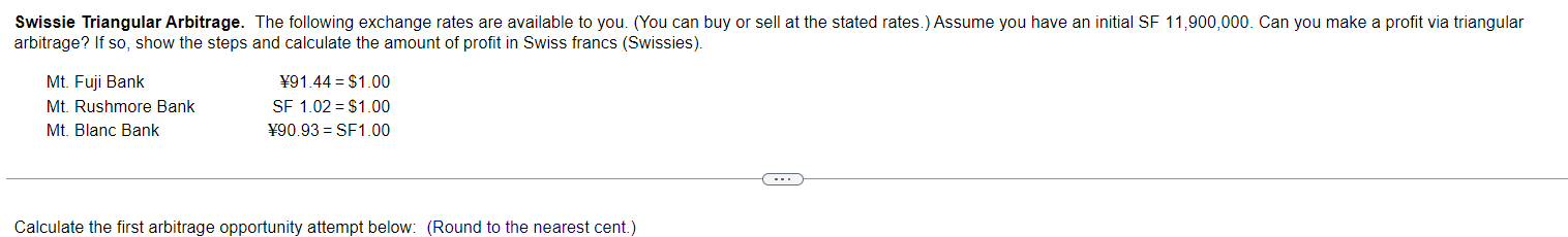 Solved Calculate the First AND Second arbitrage | Chegg.com