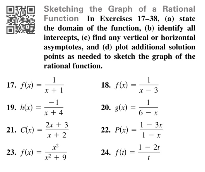 Solved Sketching the Graph of a Rational Function In | Chegg.com