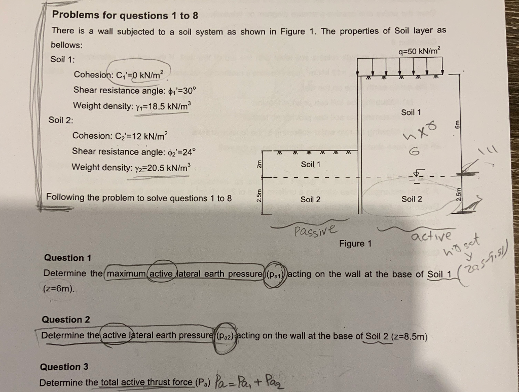 Solved Problems for questions 1 to 8 There is a wall | Chegg.com