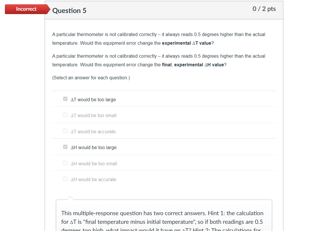 Solved Question 5A particular thermometer is not calibrated | Chegg.com