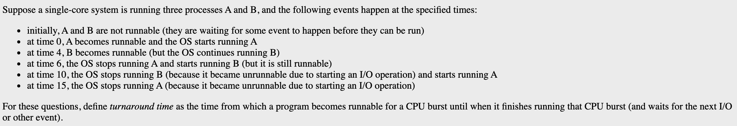 Solved What is the total turnaround time experienced by | Chegg.com