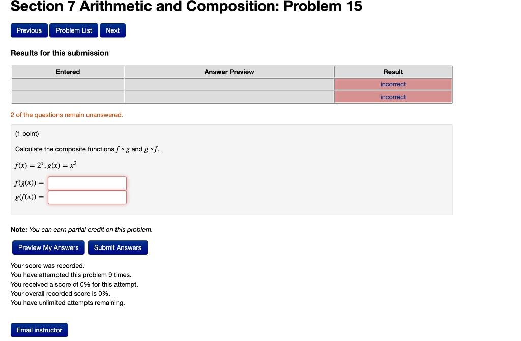Solved Section 7 Arithmetic and Composition: Problem 15 | Chegg.com