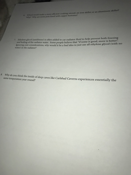 Solved PRE-LAB- EXPERIMENT 5 SECTION TWO: SPECIFIC HEAT TURN | Chegg.com