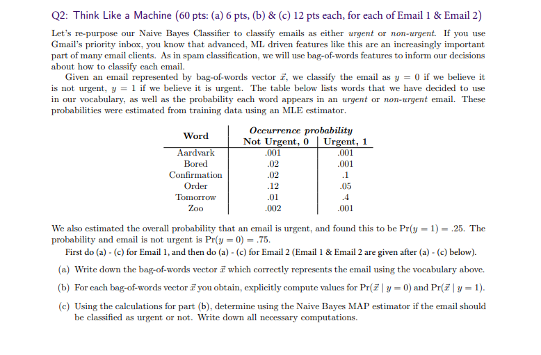 Solved Q1: Practice with Conditional Probability (45 pts: 15 | Chegg.com