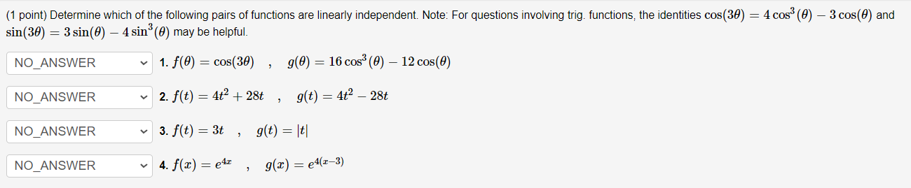 Solved (1 point) Determine whether each set {p1,p2} is a | Chegg.com