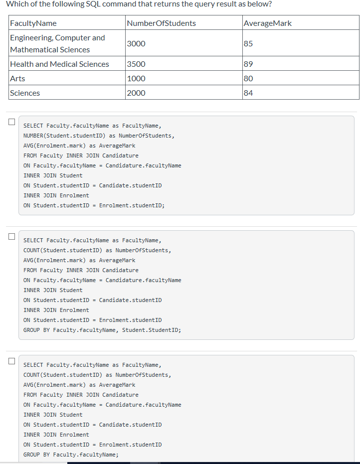 Solved: Quiz Instructions Use The Following Relational Sch... | Chegg.com