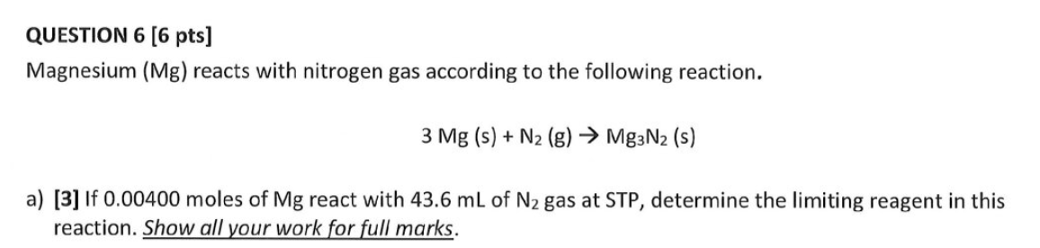 Solved (b) Calculate the amount of excess reagent (in g) | Chegg.com