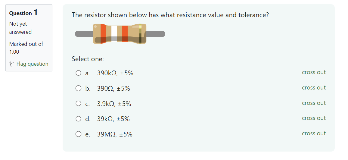 Solved The resistor shown below has what resistance value | Chegg.com