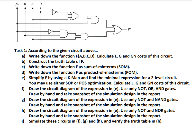 Solved Task 1: According to the given circuit above... a) | Chegg.com