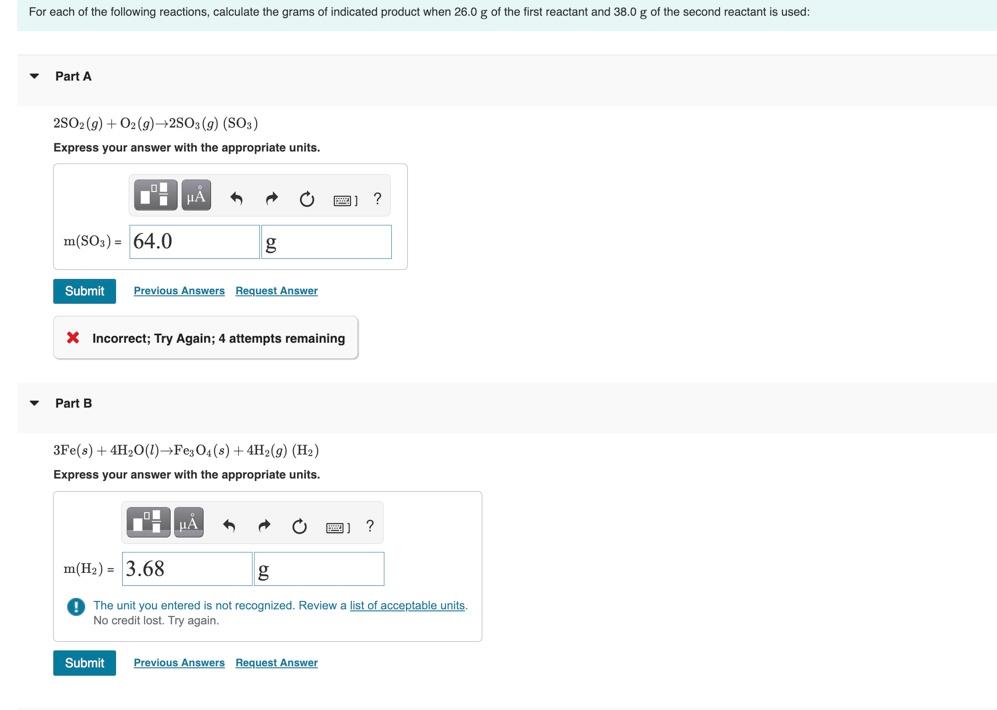 Solved For each of the following reactions, calculate the | Chegg.com
