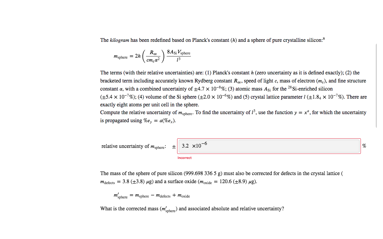 Solved The kilogram has been redefined based on Planck's | Chegg.com