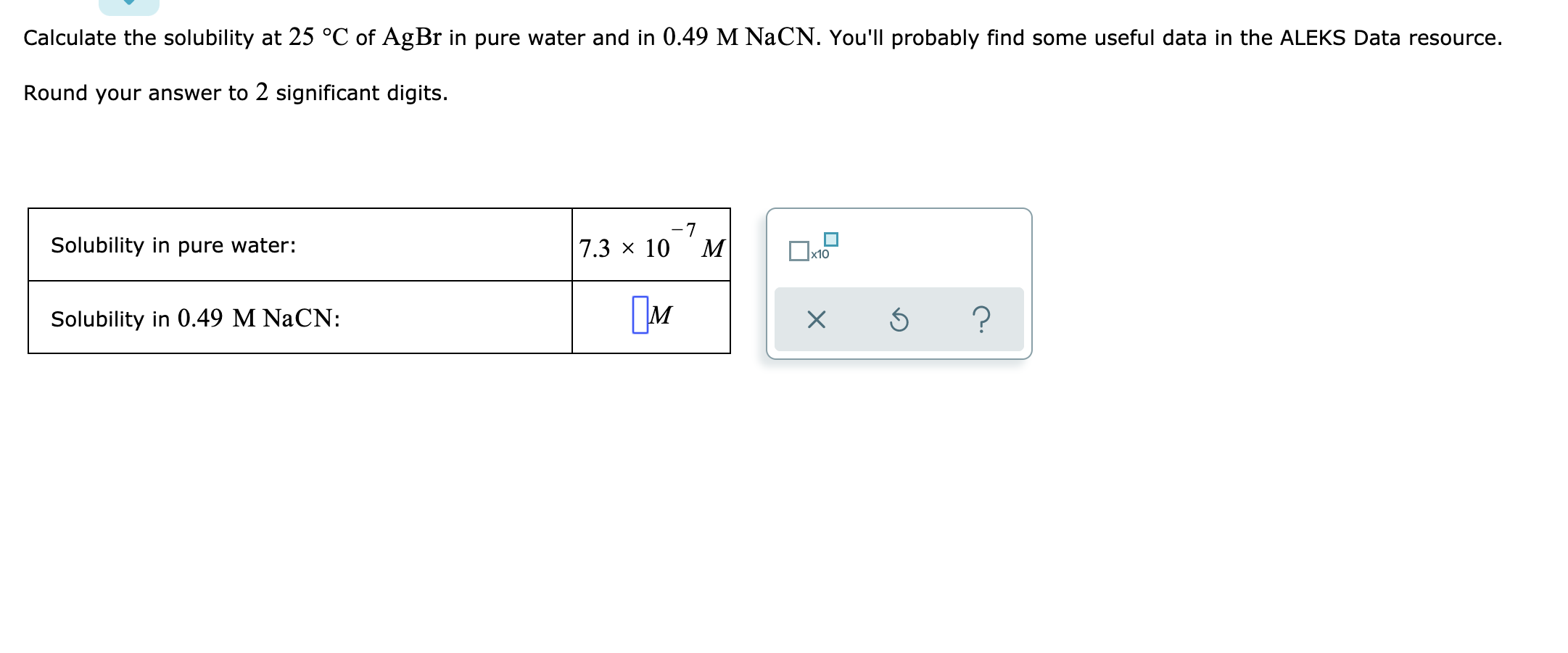 Solved Need some help solving this. The Kf value | Chegg.com