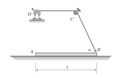 Solved The winch located at D in the figure is used to move | Chegg.com