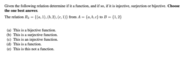 Solved Given the following relation determine if it a | Chegg.com