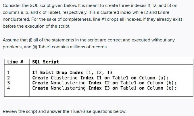 Solved 1) The script can be optimized (in terms of execution | Chegg.com