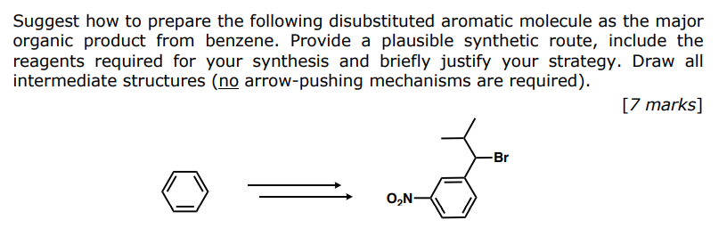 Solved Suggest how to prepare the following disubstituted | Chegg.com