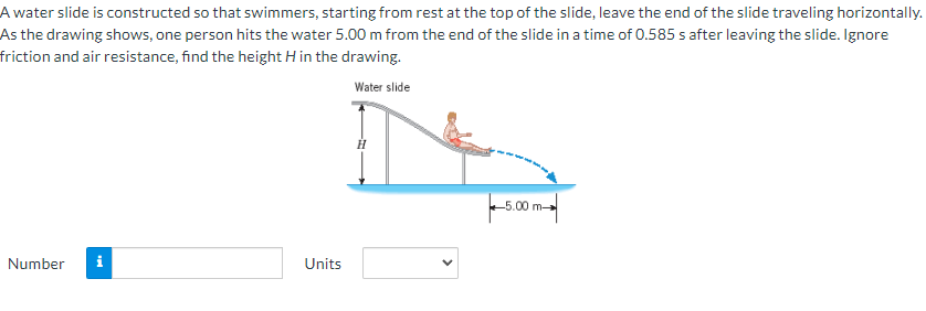 Solved A water slide is constructed so that swimmers, | Chegg.com