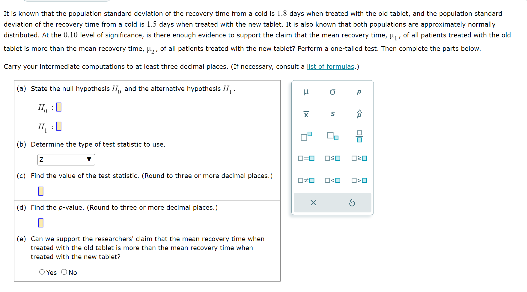 Solved It Is Known That The Population Standard Deviation Of 