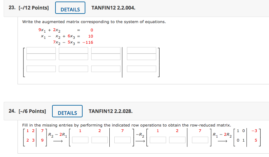 Solved 23. [-/12 Points] DETAILS TANFIN12 2.2.004. Write the | Chegg.com